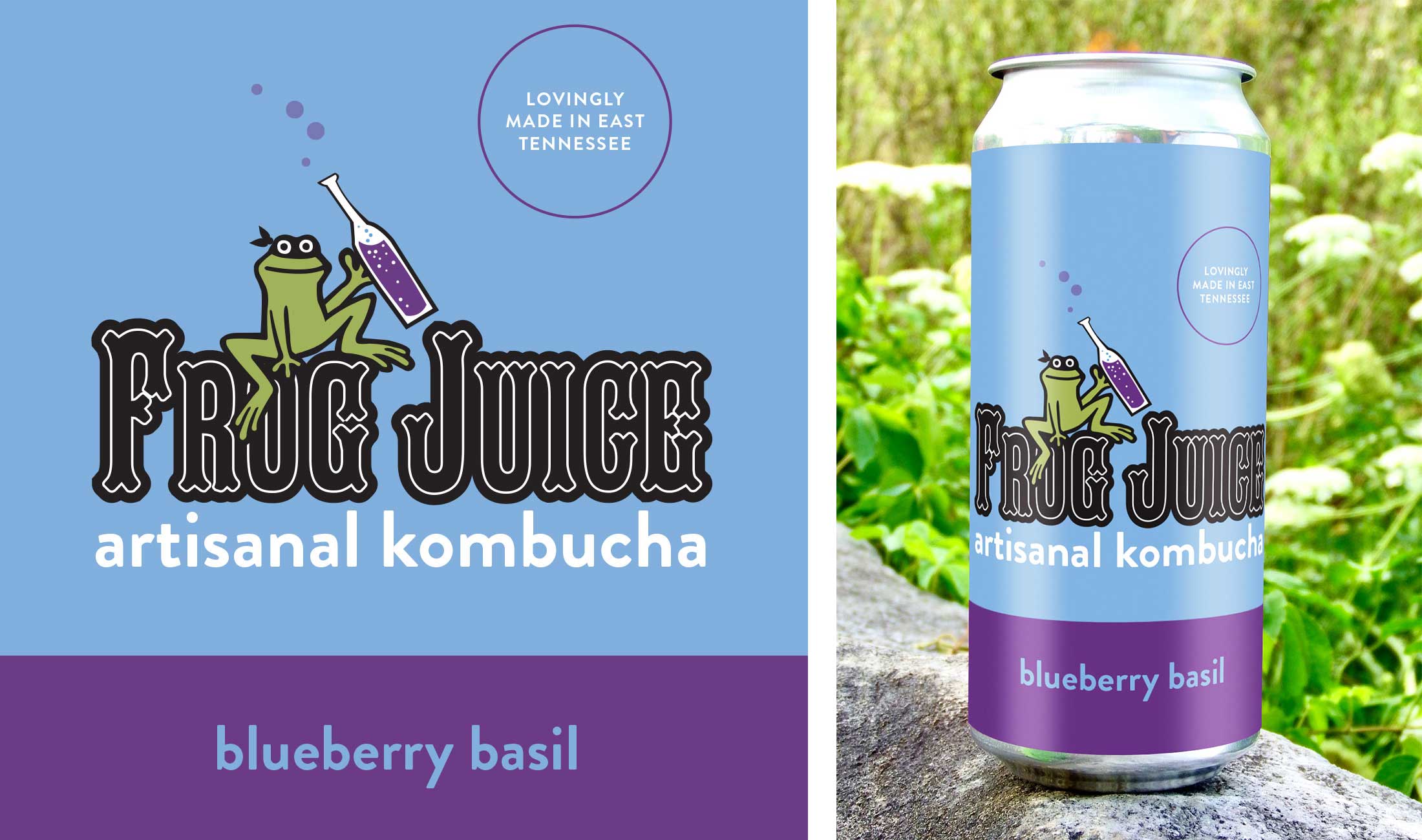 Blueberry Basil | Frog Juice Kombucha